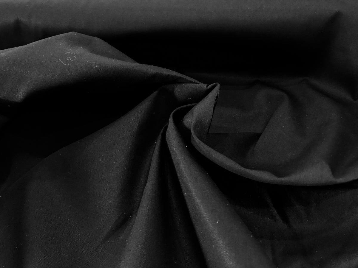 Black 100% Cotton Poplin. 1/4 Metre Price – Darrell Thomas Textiles