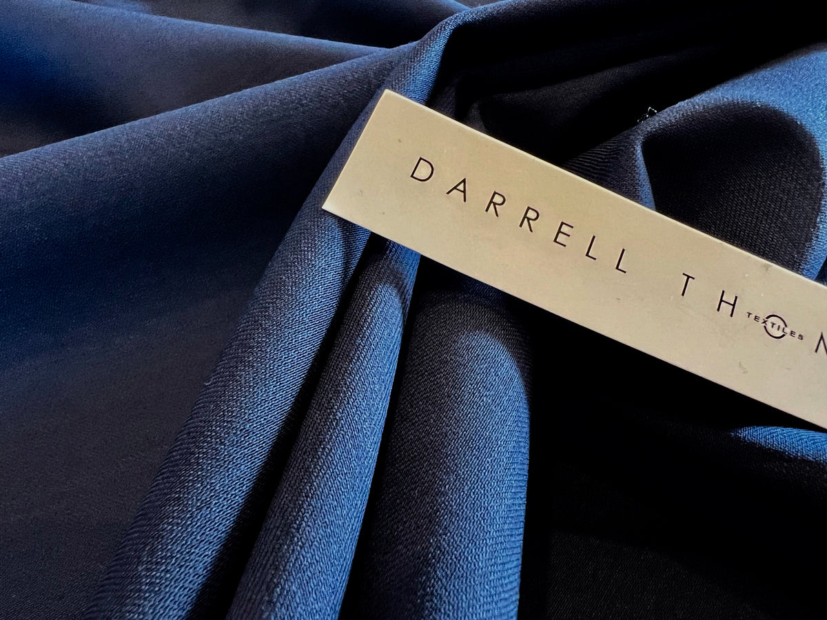 Marine Blue 100% Wool Gabardine Suiting. 1/4 Metre Price – Darrell ...